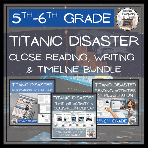 Titanic Display Timeline Close Reading Bundle – Creative Primary Literacy