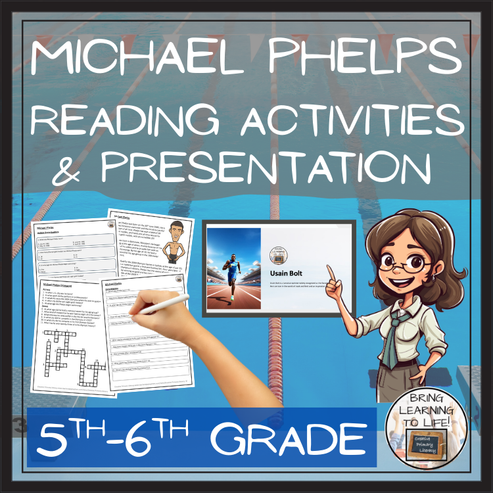 Michael Phelps Close Reading Comprehension Activity | 5th Grade & 6th ...