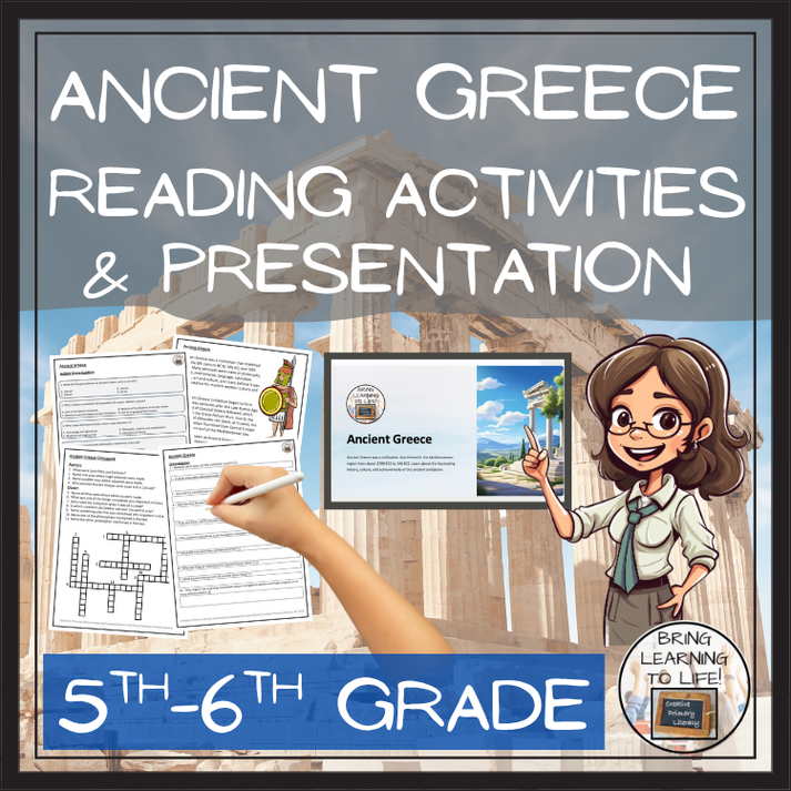 Ancient Greece Close Reading Comprehension Activities | 5th Grade & 6t ...