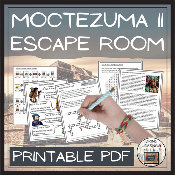 Moctezuma II Escape Room | Social Studies & History Activity – Creative ...