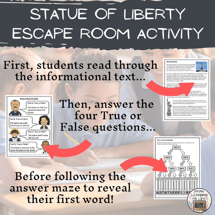 Statue of Liberty Escape Room | Social Studies & History Activity ...