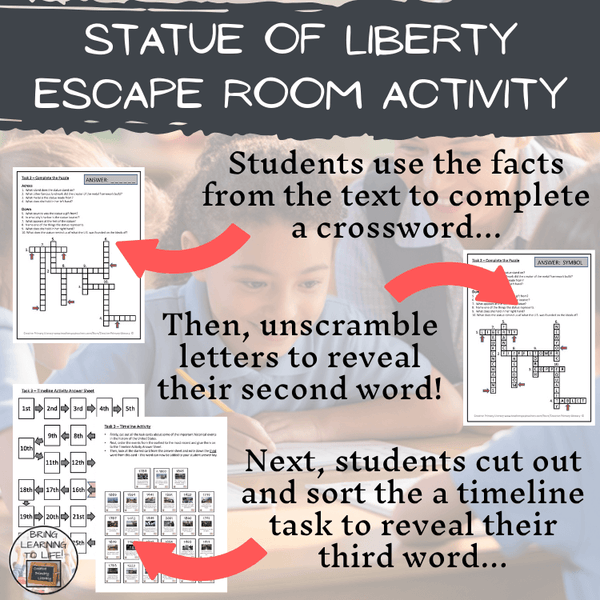 Statue of Liberty Escape Room | Social Studies & History Activity ...