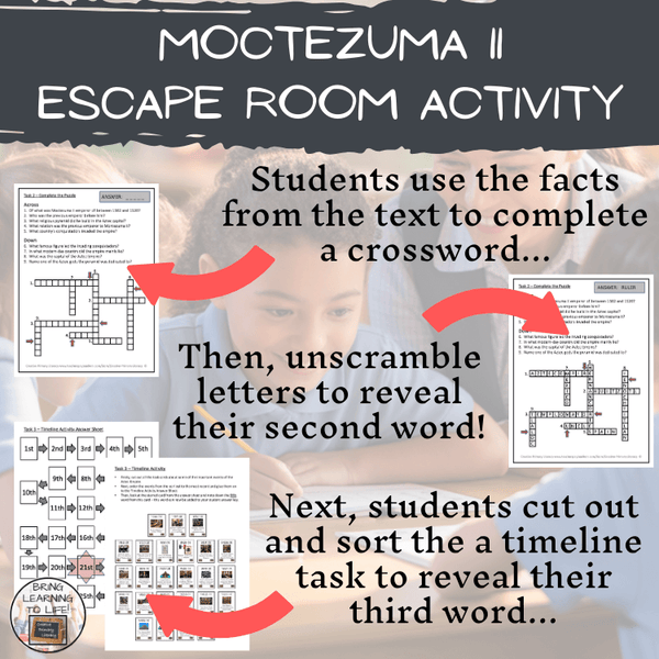 Moctezuma II Escape Room | Social Studies & History Activity – Creative ...