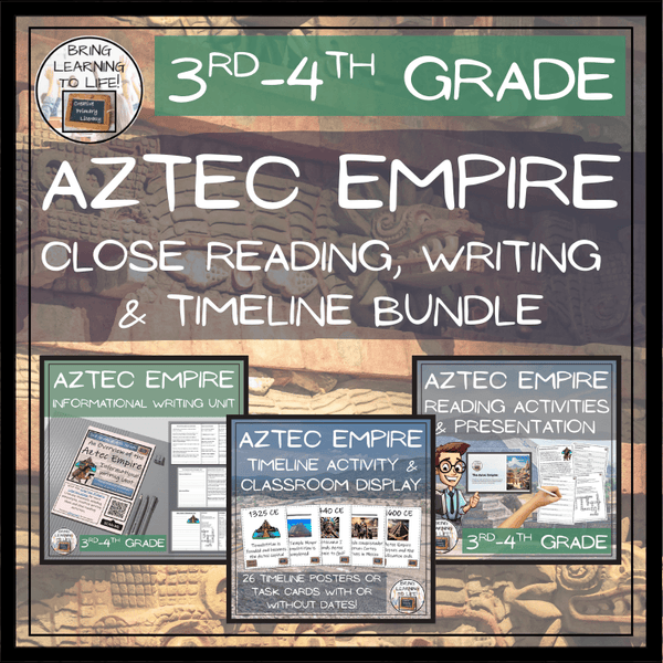 Aztec Empire Display Timeline Bundle for 3rd & 4th Grade – Creative ...