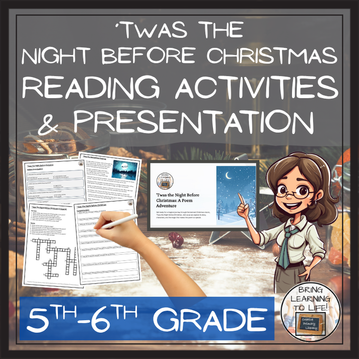Twas the Night Before Christmas Close Reading Comprehension | 5th & 6t ...