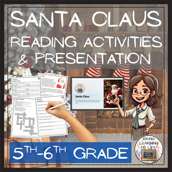 Santa Claus Close Reading Comprehension Activity | 5th Grade & 6th Gra ...