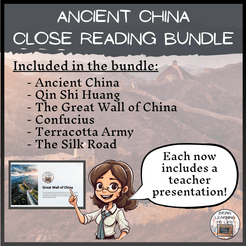 Ancient China Close Reading Comprehension Bundle | 5th Grade & 6th Gra ...
