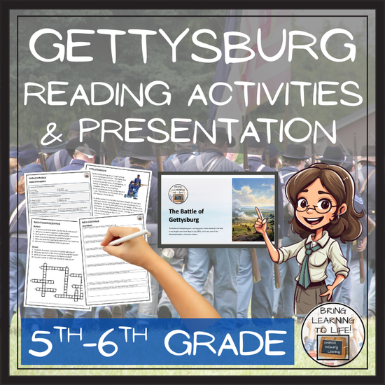 Battle of Gettysburg Close Reading Comprehension Activities | 5th & 6t ...