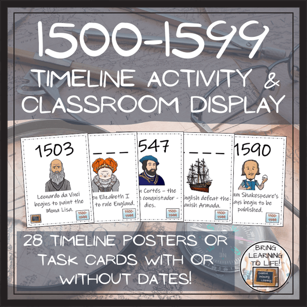 1500 to 1599 Timeline Activity & Classroom Display – Creative Primary ...