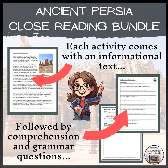 Ancient Persia Close Reading Comprehension Bundle | 5th Grade & 6th Gr ...