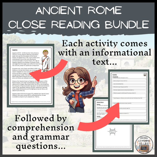 Ancient Rome Close Reading Comprehension Activity Bundle | 5th Grade ...