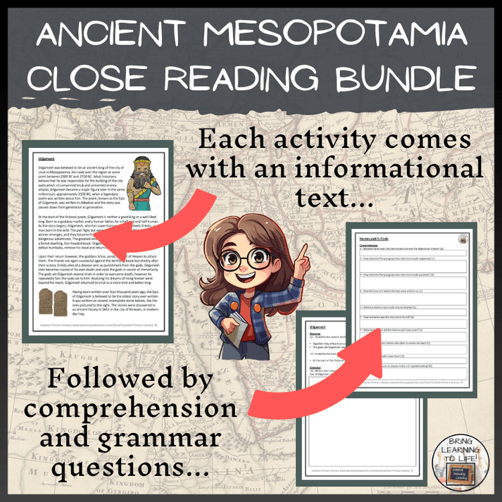 Ancient Mesopotamia Close Reading Comprehension Bundle | 5th Grade & 6 ...