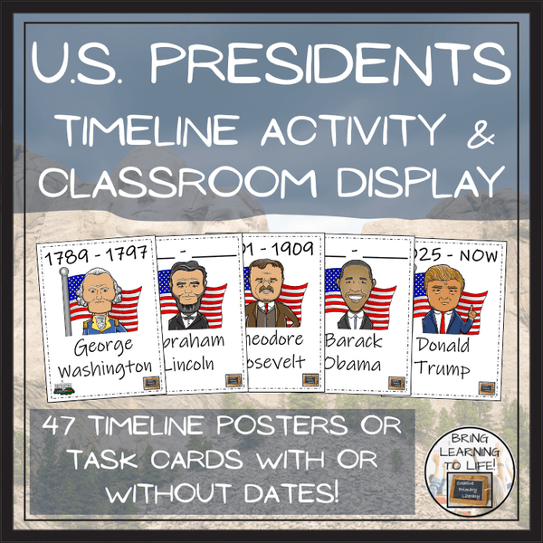 U.S. Presidents Timeline Activity & Classroom Display – Creative ...