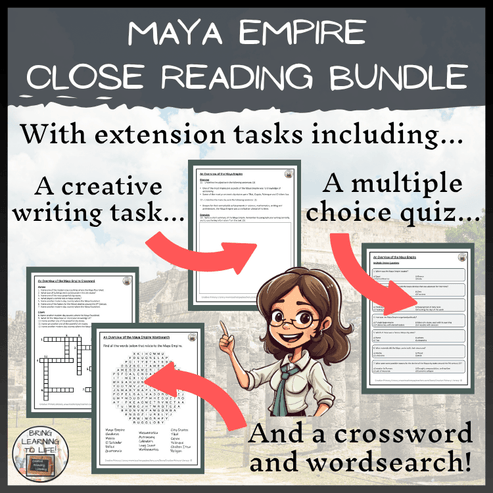 Maya Empire Close Reading Comprehension Bundle | 5th Grade & 6th Grade ...