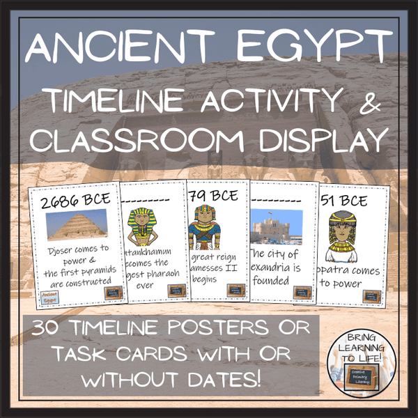 Ancient Egypt Timeline Activity & Classroom Display – Creative Primary ...