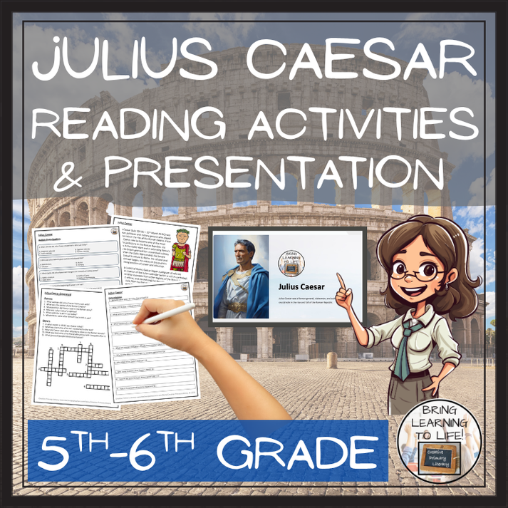 Julius Caesar Close Reading Comprehension Activities | 5th Grade & 6th ...