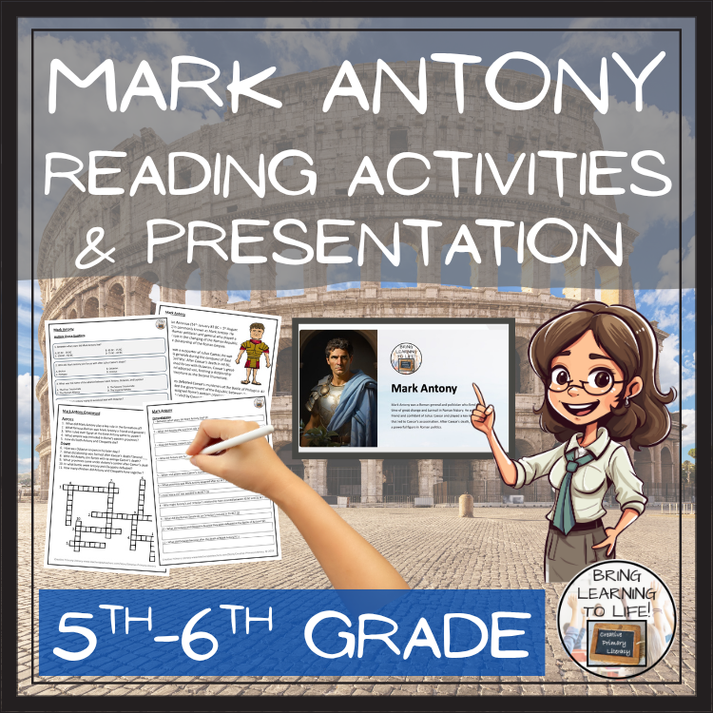 Mark Antony Close Reading Comprehension Activities | 5th Grade & 6th G ...