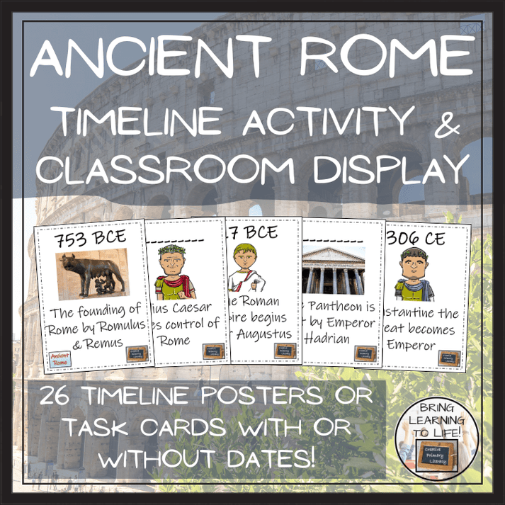 Ancient Rome Timeline Activity & Classroom Display – Creative Primary ...