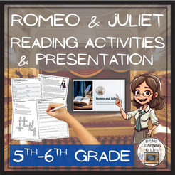 Romeo and Juliet Close Reading Comprehension Activities | 5th Grade ...