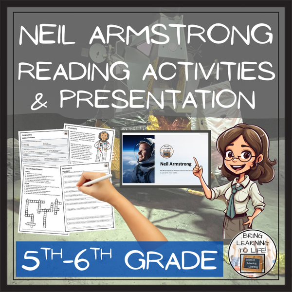 Neil Armstrong Close Reading Comprehension Activity | 5th Grade & 6th ...