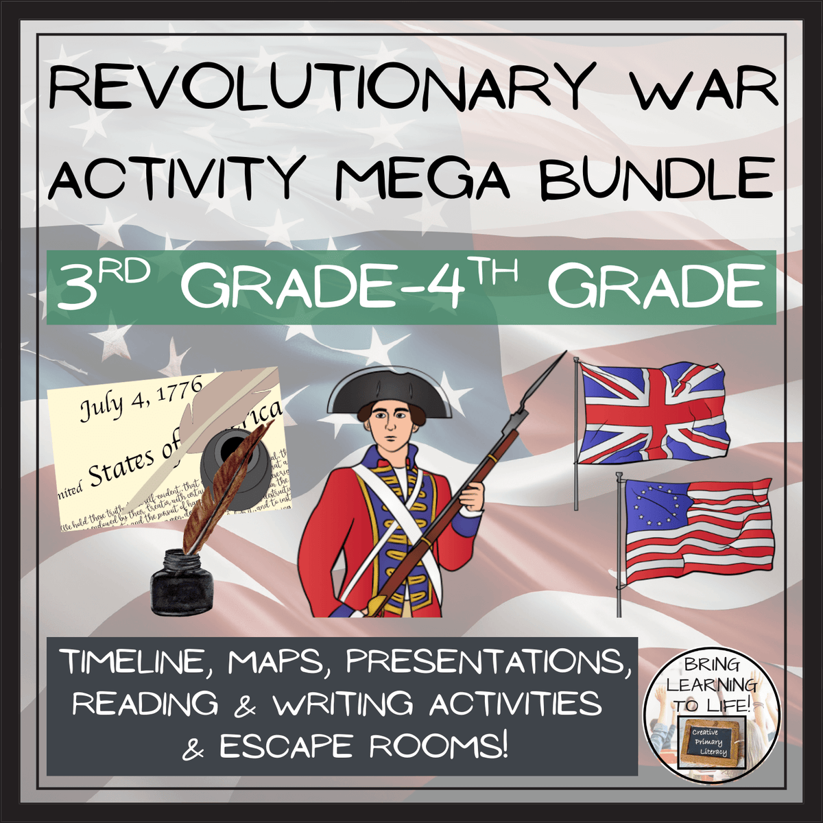 American Revolutionary War Activities Mega Bundle – Creative Primary ...