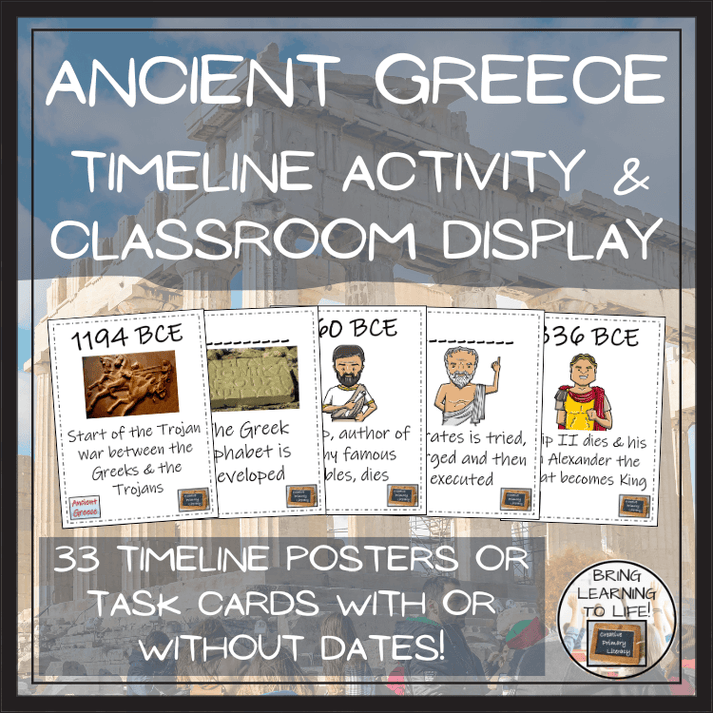 Ancient Greece Timeline Activity for Classroom Display – Creative ...