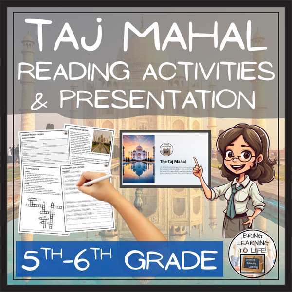 Taj Mahal Close Reading Comprehension Activities | 5th Grade & 6th Gra ...