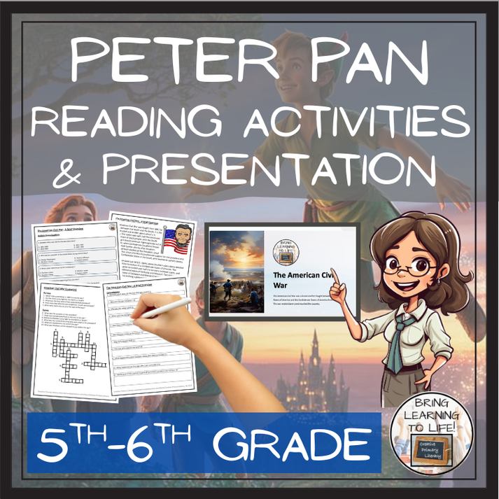 Peter Pan Fiction Reading Comprehension | 5th Grade & 6th Grade ...