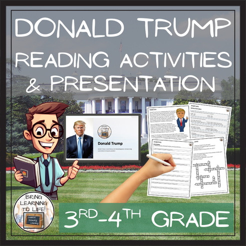 Donald Trump Close Reading Comprehension Activities | 3rd Grade & 4th ...