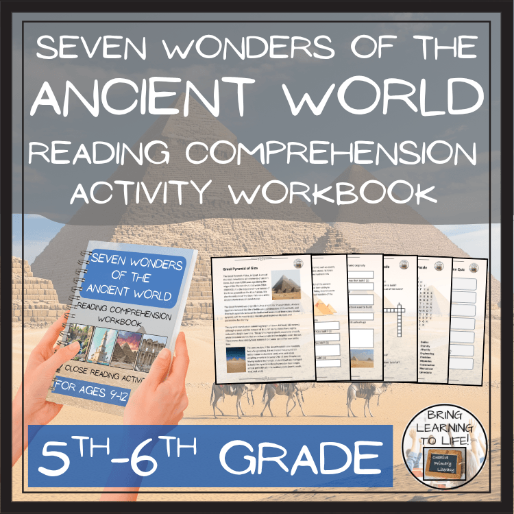 Seven Wonders of Ancient World Reading Comprehension Workbook ...