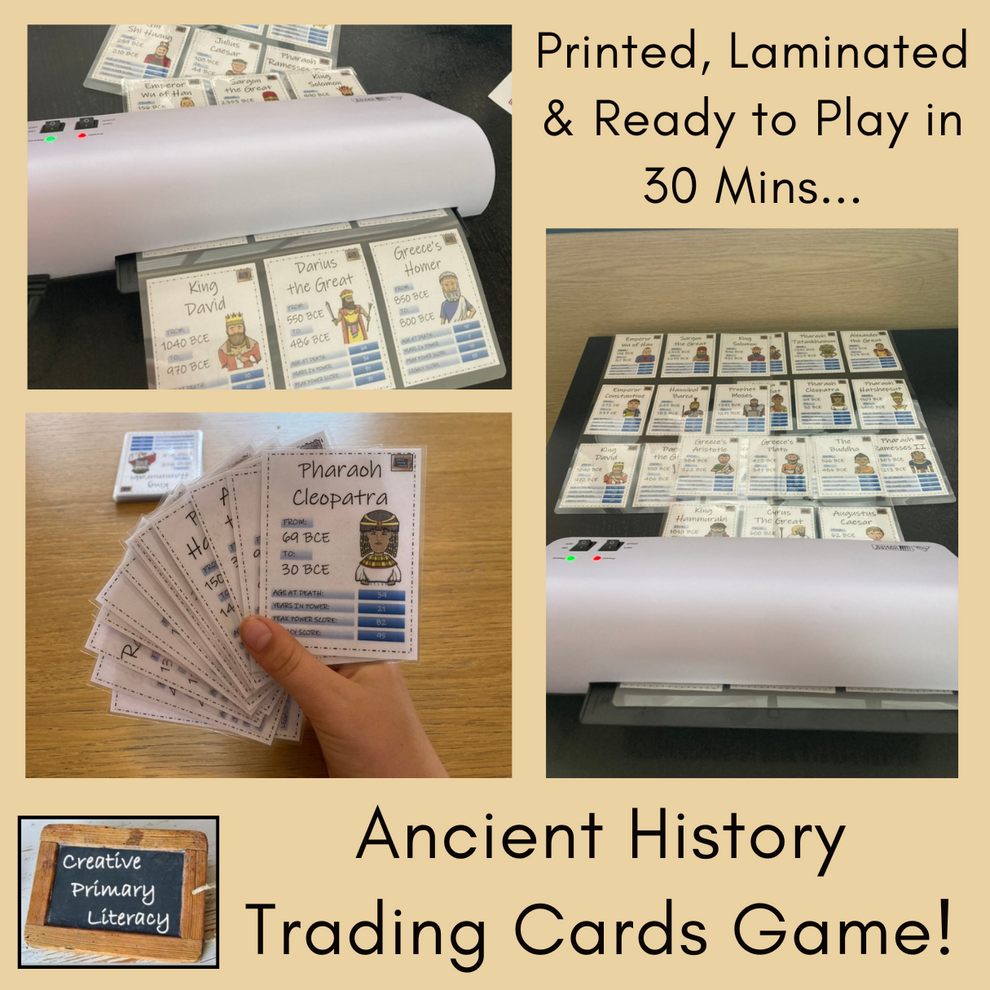 Ancient History Trading Cards Game – Creative Primary Literacy