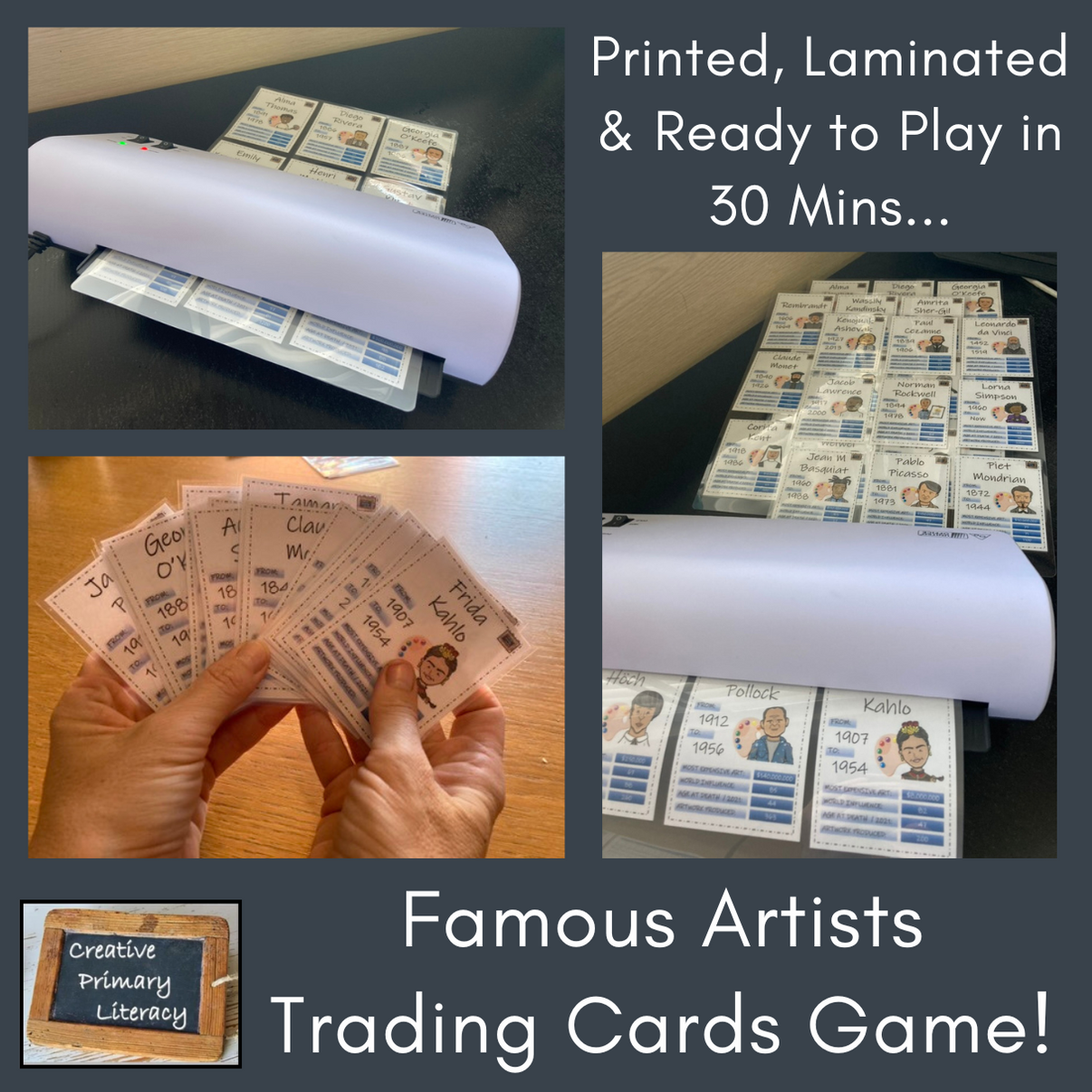 Famous Artists Trading Cards Game – Creative Primary Literacy