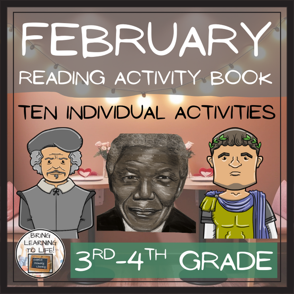 February Close Reading Comprehension Activity Book | 3rd-4th Grade ...