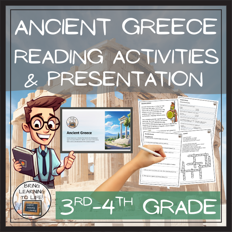 Ancient Greece Close Reading Comprehension Activities | 3rd Grade & 4t ...