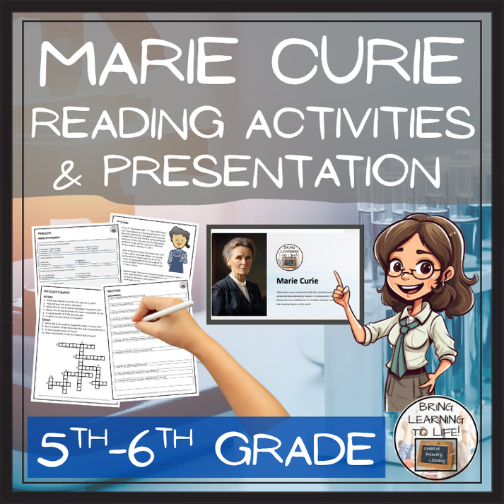 Marie Curie Grade Close Reading Comprehension Activity | 5th Grade & 6 ...