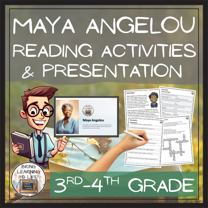 Maya Angelou Close Reading Comprehension Activities | 3rd Grade & 4th ...