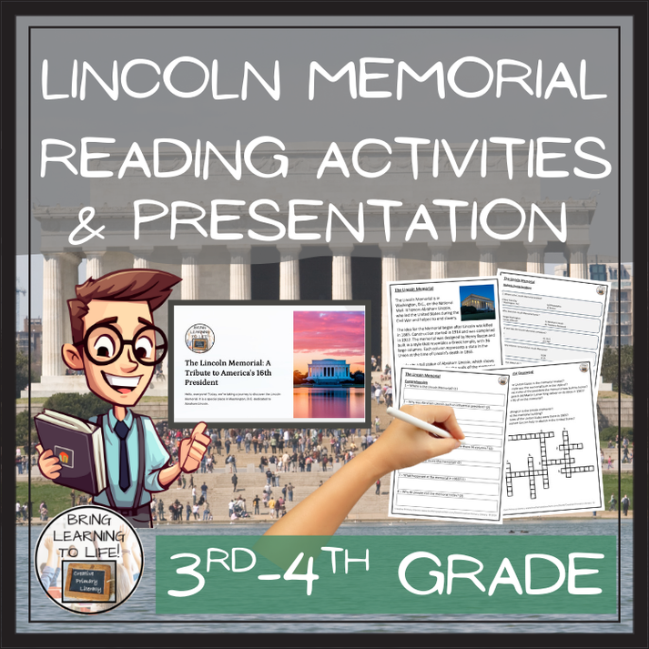 Lincoln Memorial Close Reading Comprehension Activities | 3rd Grade ...