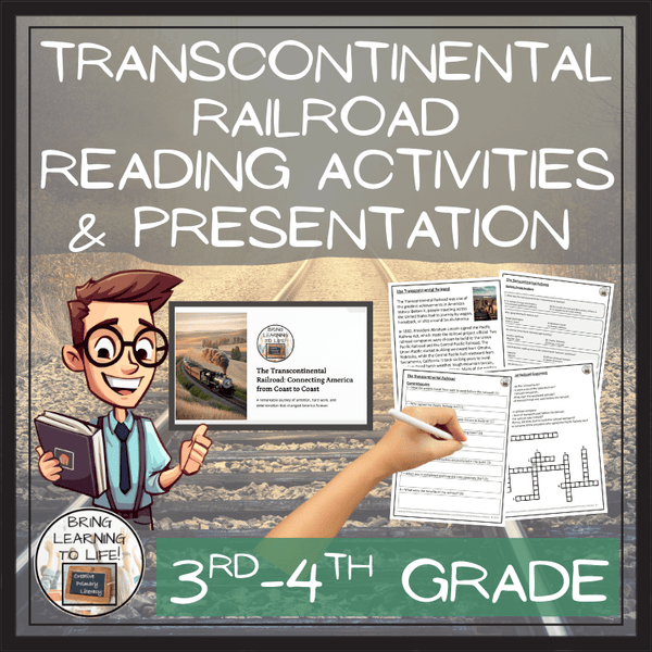 Transcontinental Railroad Close Reading & Comprehension Activities | 3 ...