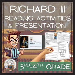 William Shakespeare's Richard III Close Reading Comprehension | 3rd ...