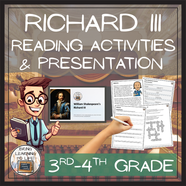 William Shakespeare's Richard III Close Reading Comprehension | 3rd ...