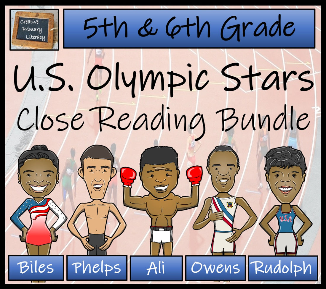 U.S. Olympic Stars Close Reading Comprehension Bundle | 5th Grade & 6t ...