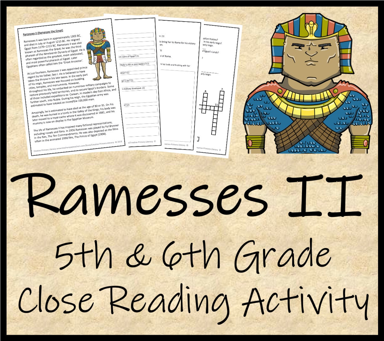 Ramesses II Close Reading Comprehension Activity | 5th Grade & 6th Gra ...