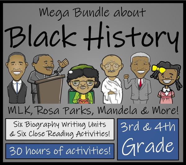 Black History Month Close Reading & Writing Bundle | 3rd Grade & 4th G ...