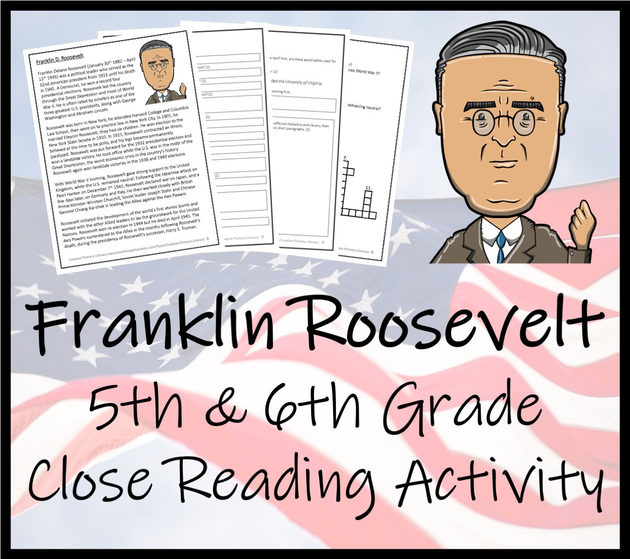 Franklin Roosevelt Close Reading Comprehension Activity | 5th Grade ...