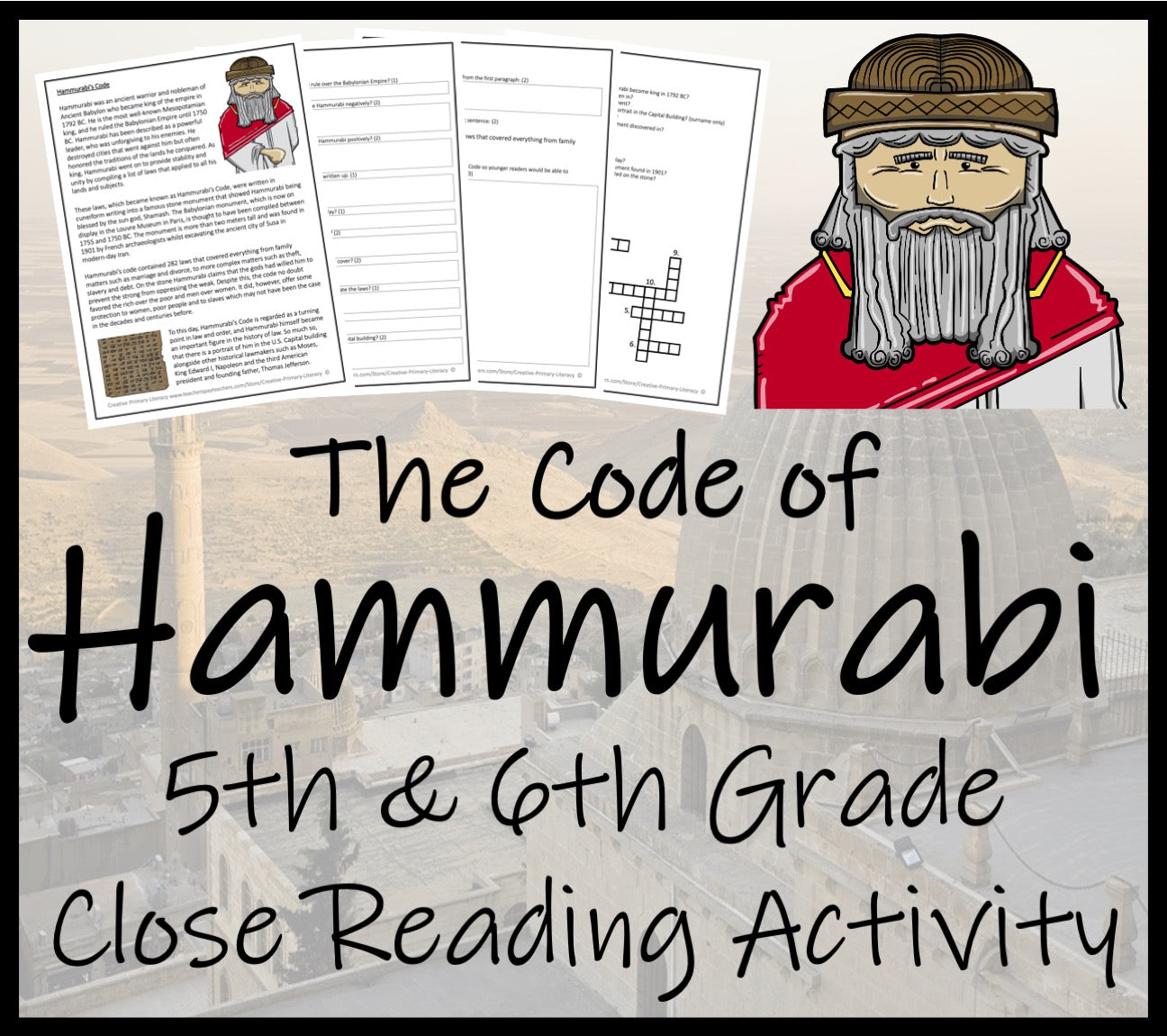 Hammurabi's Code Close Reading Comprehension Activity | 5th Grade & 6t ...