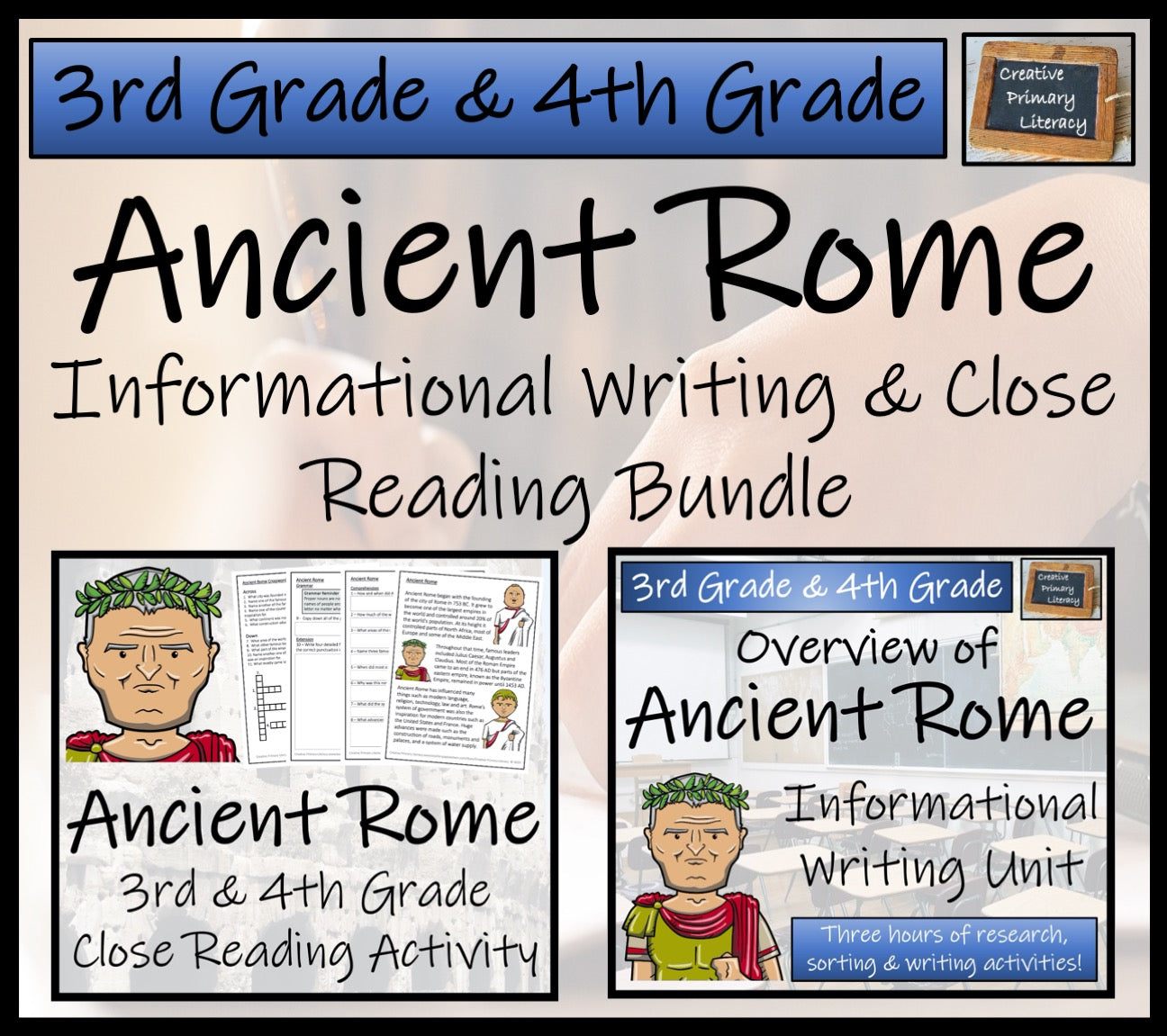 Ancient Rome Close Reading & Informational Writing Bundle 3rd Grade ...