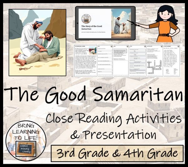 The Good Samaritan Story Close Reading Activities | 3rd Grade & 4th Gr ...
