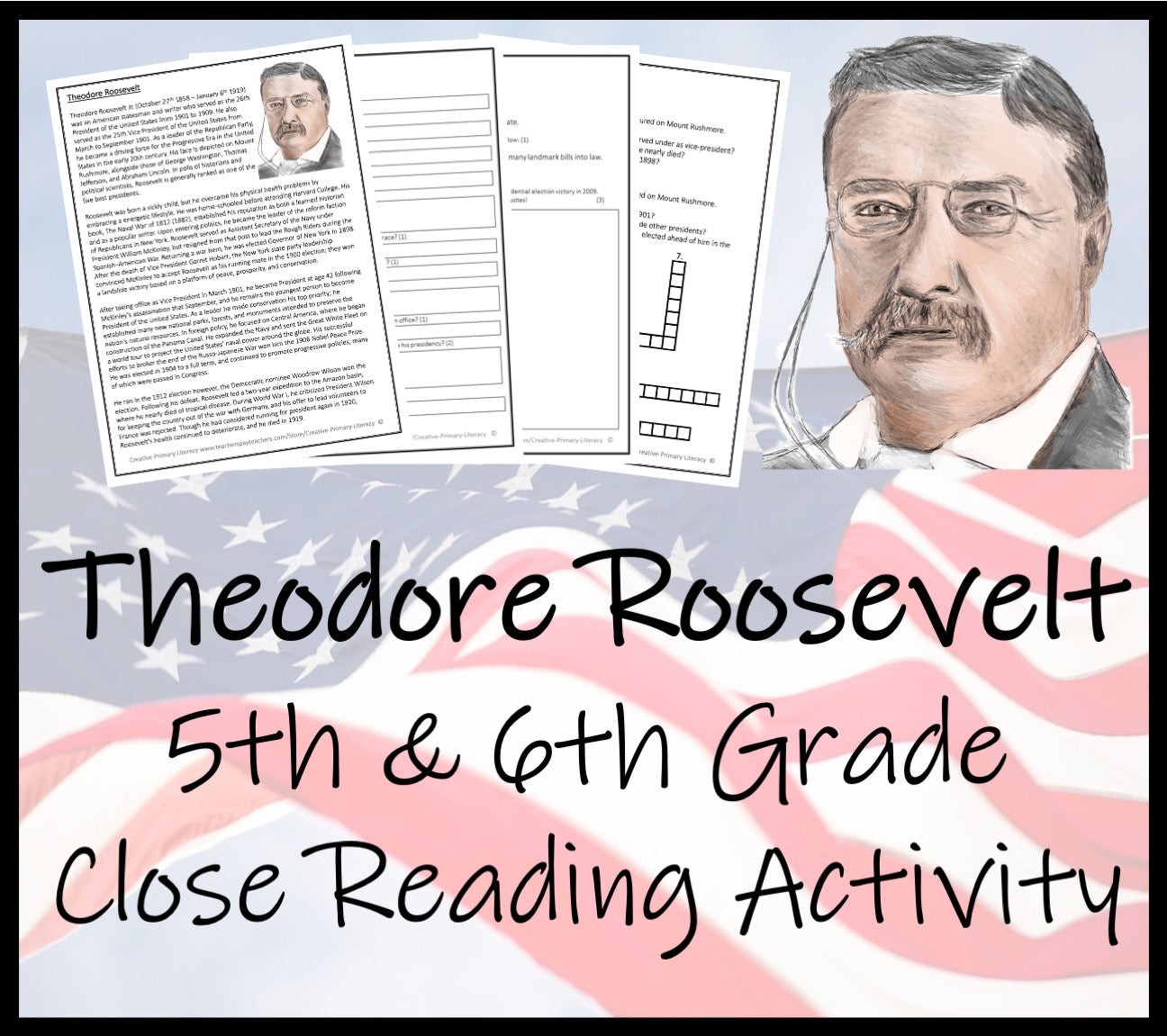 Theodore Roosevelt Close Reading Comprehension Activity | 5th Grade ...