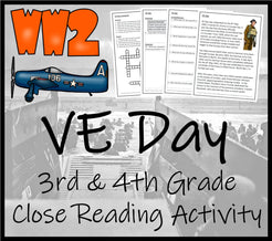 VE Day Close Reading Comprehension Activity | 3rd Grade & 4th Grade ...