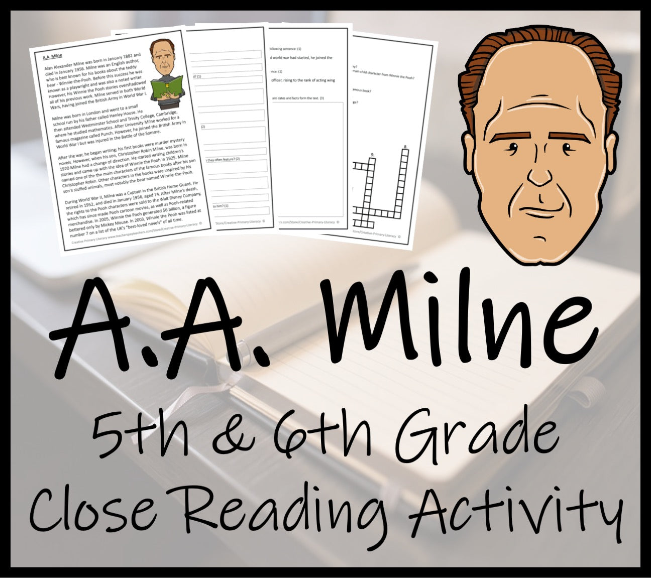 A.A. Milne Close Reading Comprehension Activity | 5th Grade & 6th Grad ...